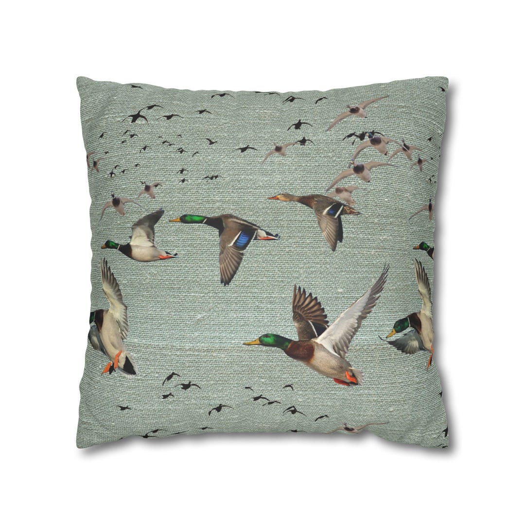 Mallard Duck Hunting Pillow Cover: Wildlife Theme, Outdoor Decor - Etsy