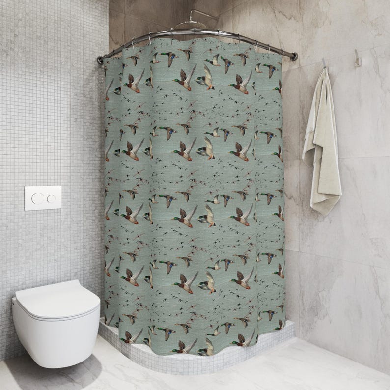 Duck Hunting Shower Curtain: Rustic Cabin Wildlife Bathroom Decor - Etsy