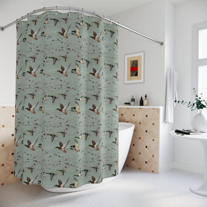 Duck Hunting Shower Curtain: Rustic Cabin Wildlife Bathroom Decor - Etsy