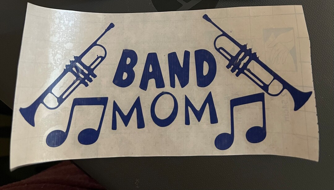 Band Mom Decal Sticker Trumpet Marching Band Window Decal - Etsy