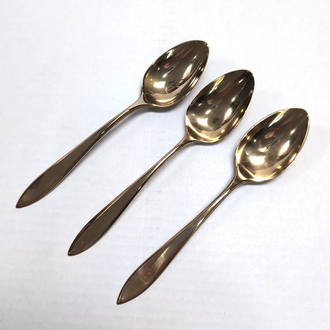 VTG Dirigold Dirilyte Goldware Table Spoons Lot of 3 REGAL Gold ...