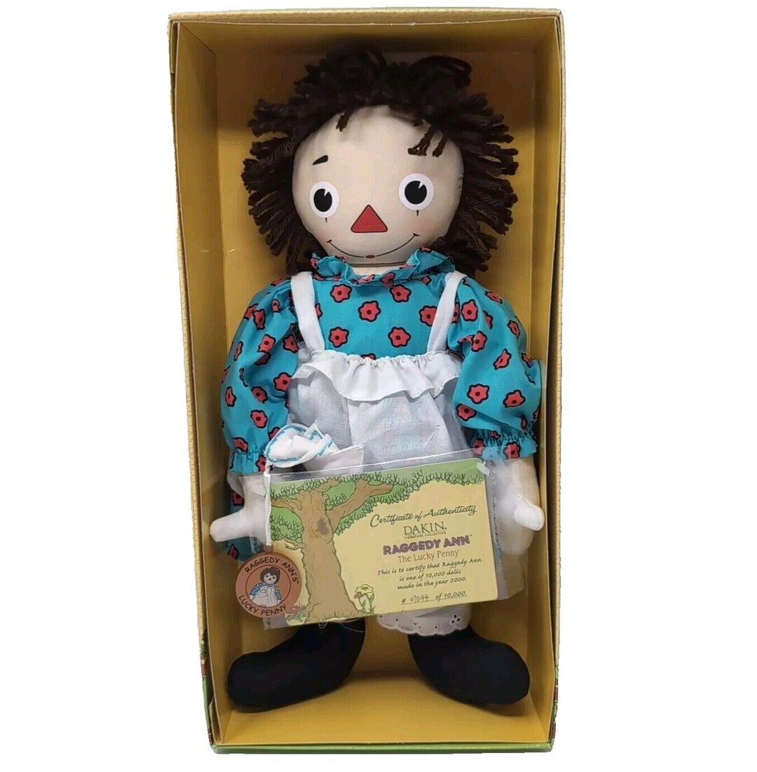 VTG Dakin Raggedy Ann Doll & the Lucky Penny Signature Collection COA ...