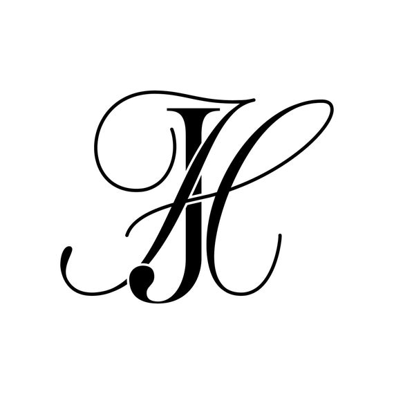 Wedding Logo Wedding Monogram Dance Floor Monogram HJ JH - Etsy New Zealand