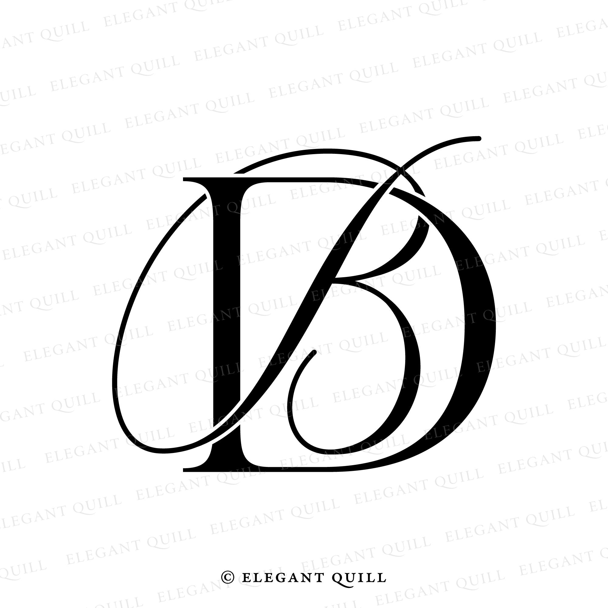 Monogram SVG, Svg Cut Files, Digital, Wedding Monogram Logo, BD, DB - Etsy