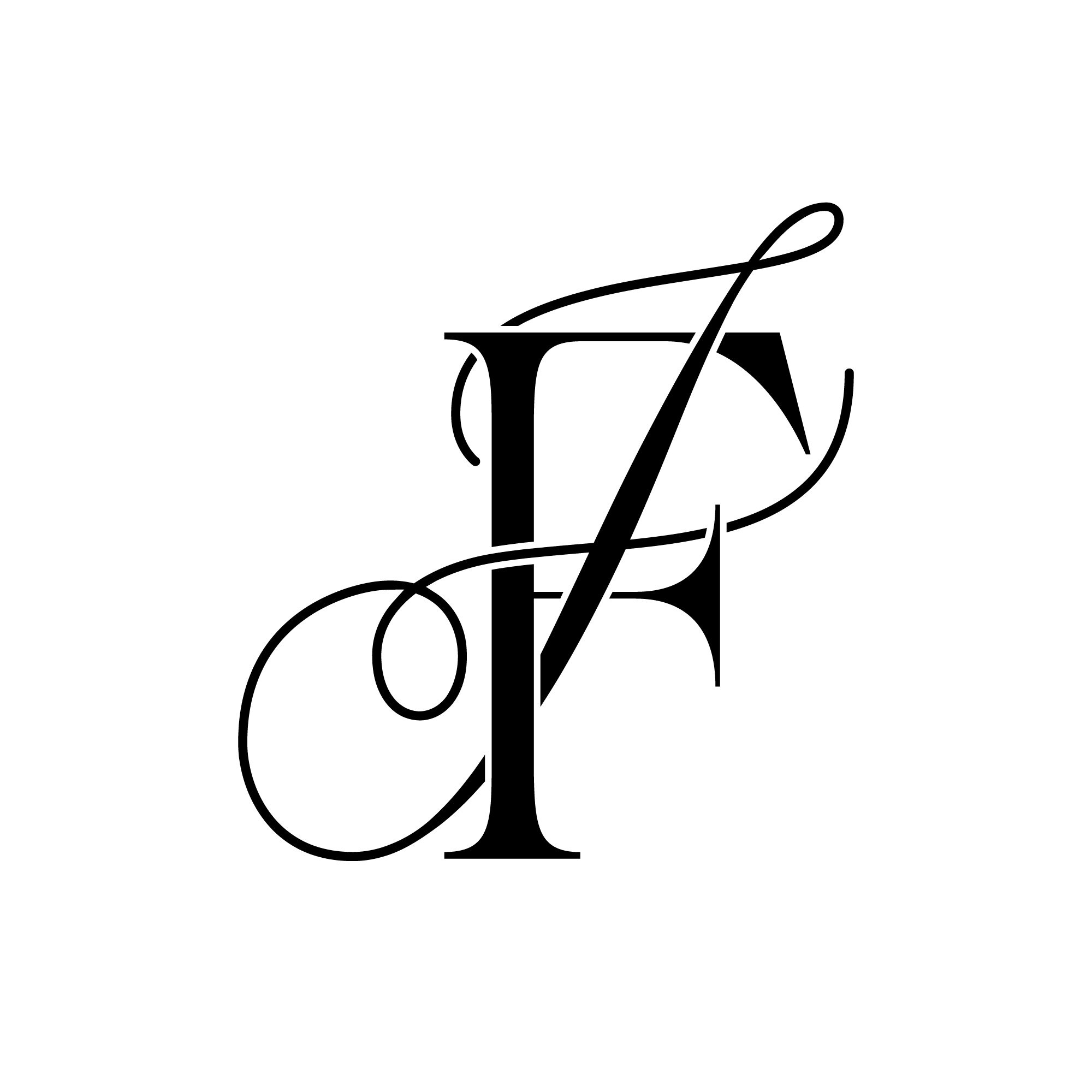 Calligraphy Logo, Boutique Logo Design, Business Logo, JF, FJ - Etsy