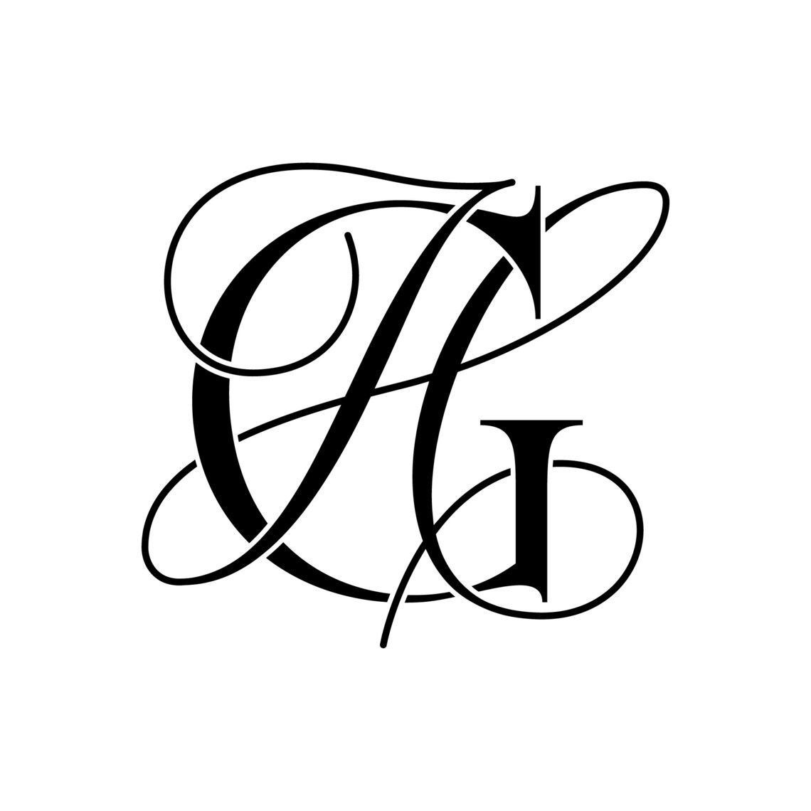 Wedding Logo Monogram, Wedding Initials, Dance Floor Monogram, HG, GH ...