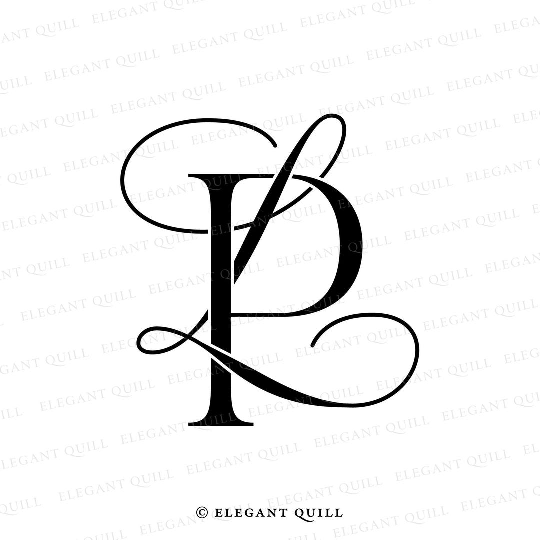 Monogram SVG, Svg Cut Files, Digital, Wedding Monogram Logo, LP, PL - Etsy