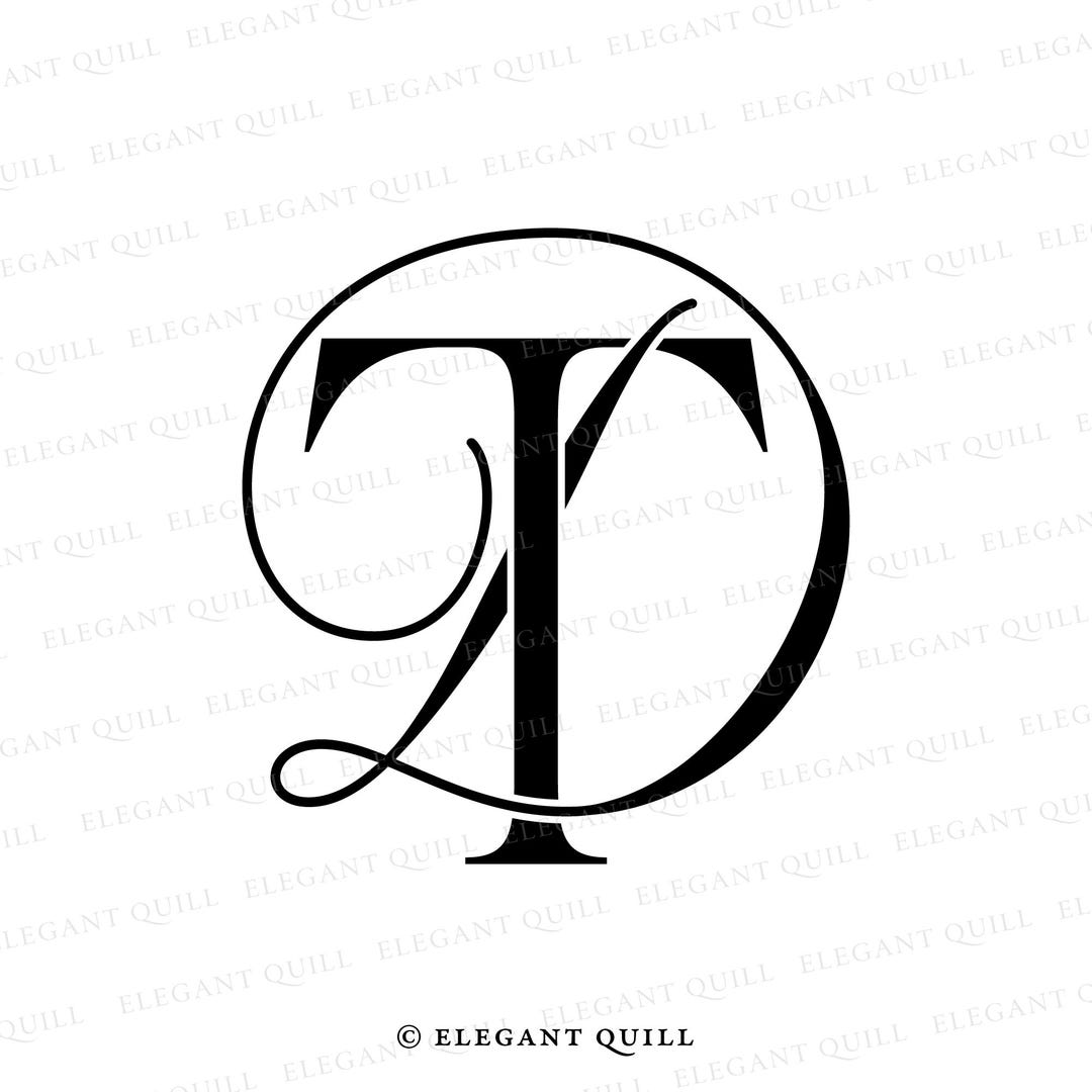 Wedding Logo, Wedding Monogram, Dance Floor Monogram, DT, TD - Etsy