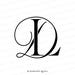 Monogram SVG, Svg Cut Files, Digital, Wedding Monogram Logo, DL, LD - Etsy