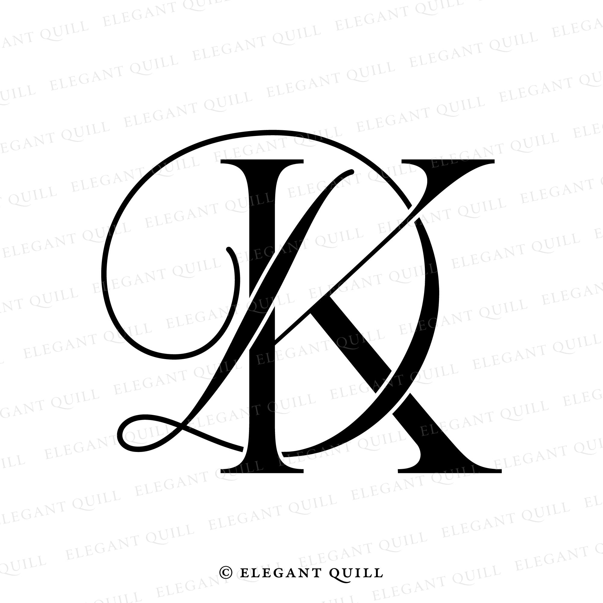 Monogram SVG, Svg Files for Cricut, Wedding Monogram Logo, DK, KD - Etsy