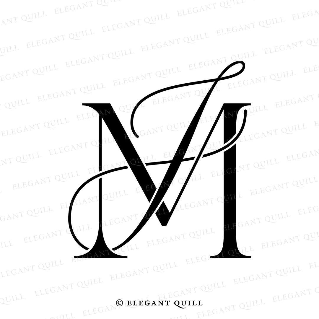 Wedding Monogram Initials, Wedding Logo, Wedding Monogram, JM, MJ - Etsy