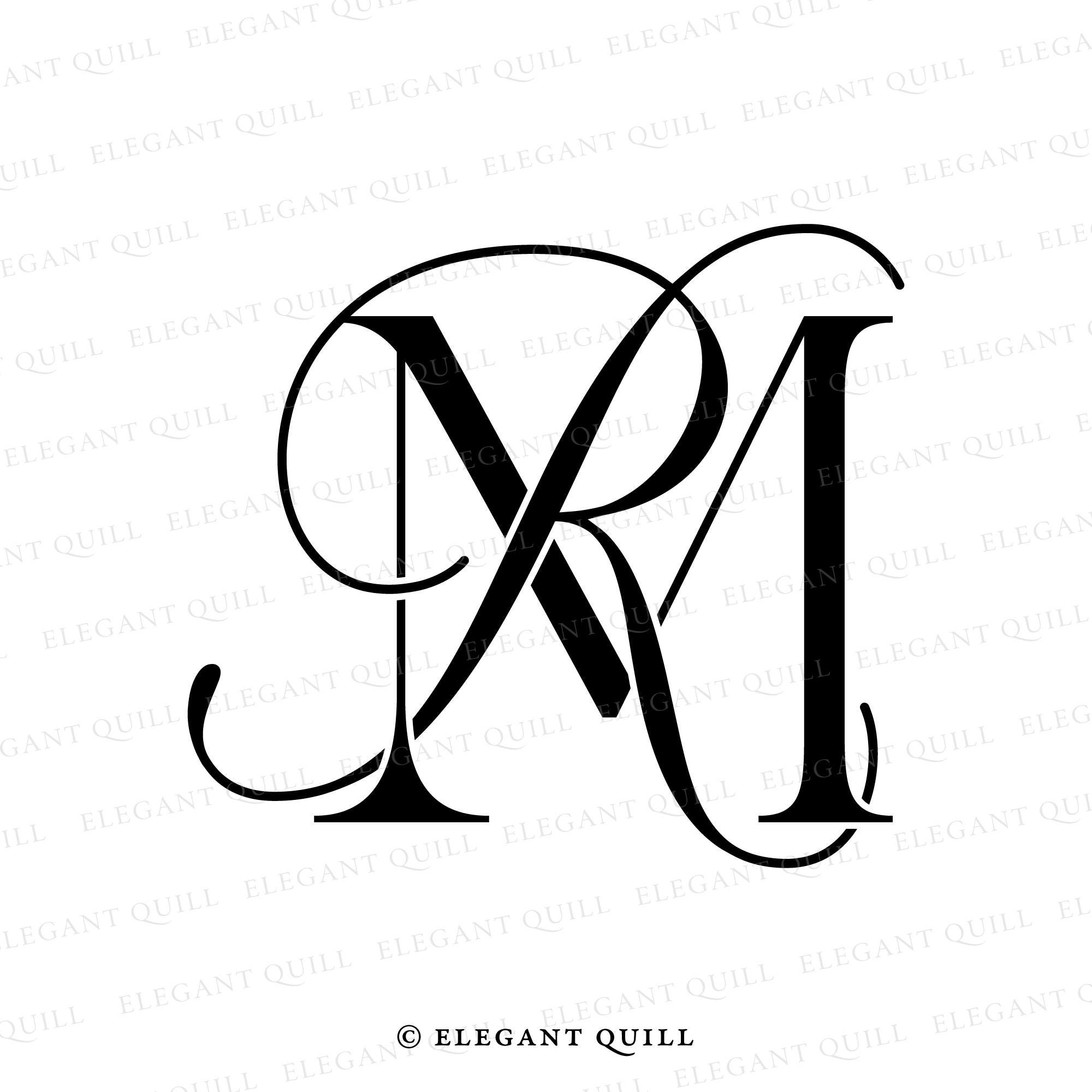 Wedding Logo Monogram, Digital Download, Wedding Logo Design, RM, MR - Etsy