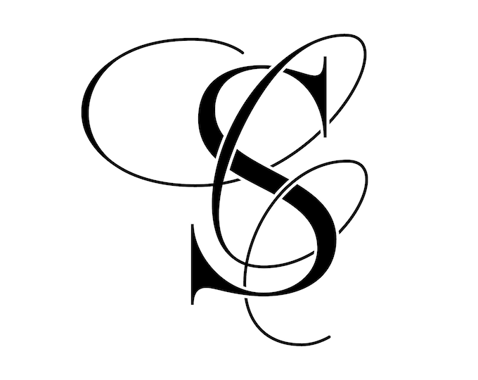 Interlocking Letters Logo CS SC Interlocking Letters Digital - Etsy