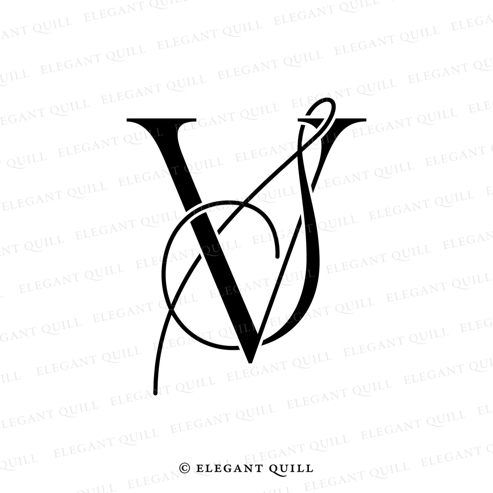 Wedding Monogram Initials, Wedding Logo, Wedding Monogram, SV, VS - Etsy