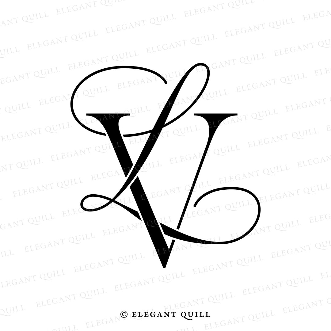 Wedding Logo Monogram, Wedding Initials, Dance Floor Monogram, LV, VL ...