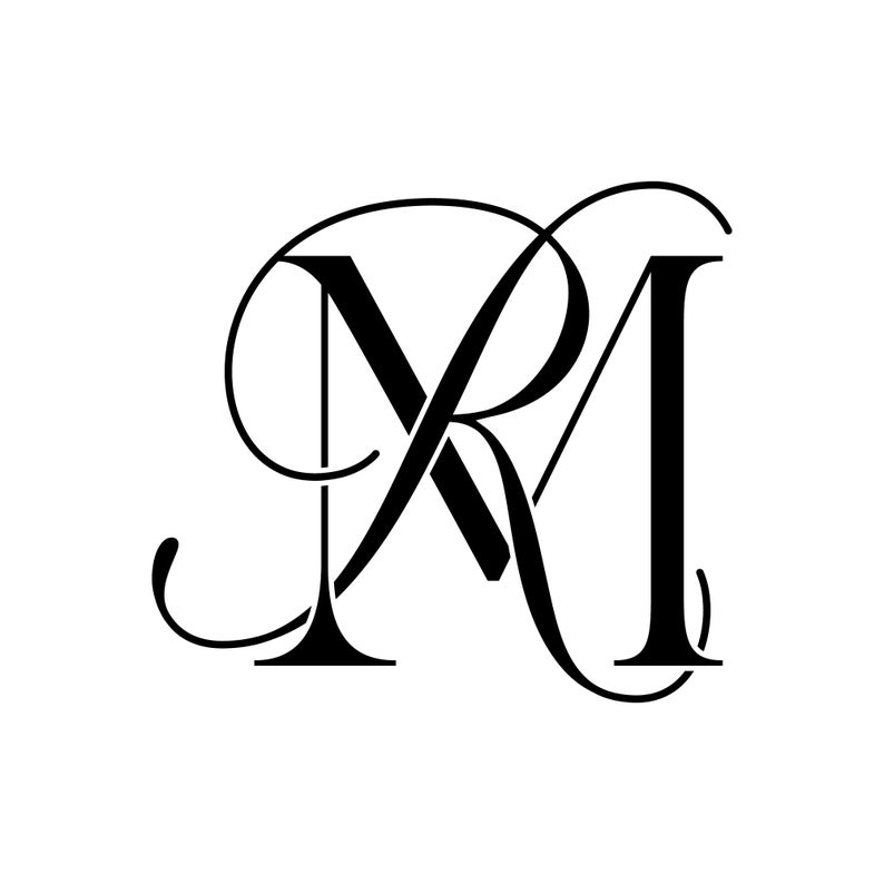 Wedding Logo Monogram, Digital Download, Wedding Logo Design, RM, MR - Etsy