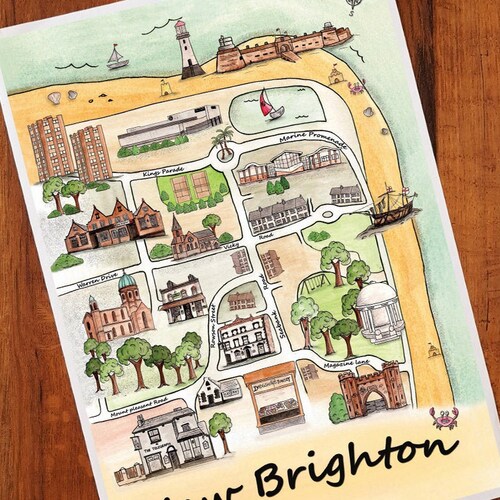 Wirral Map-illustrated Wirral-wirral Print-wirral Gift | Etsy