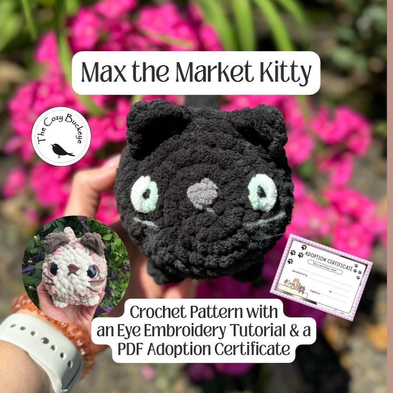 Crochet Market Cat - Etsy