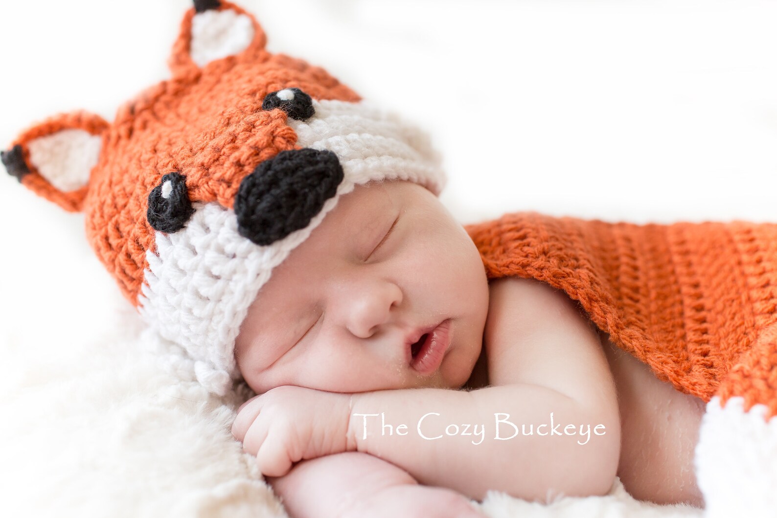 Crochet Baby Fox Hat Cape or Diaper Cover Set Animal Hat - Etsy