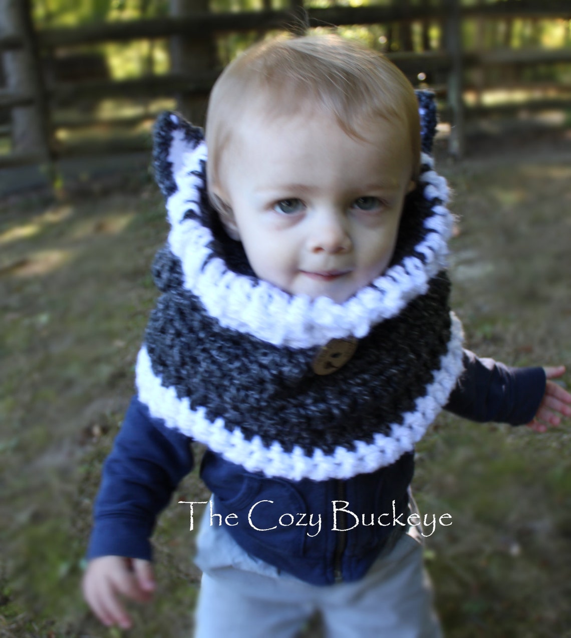 Wolf Hooded Cowl Chunky Hooded Cowl Animal Hoodie Scarf | Etsy