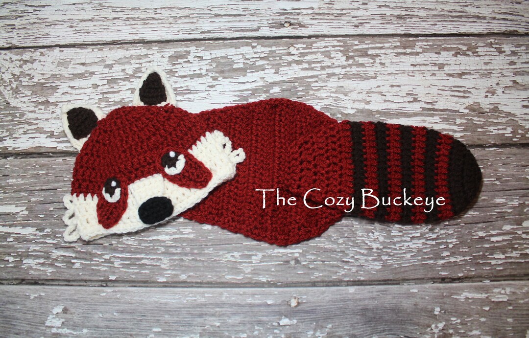 CROCHET PATTERN - Newborn Red Panda Hat and Cape Set - Newborn Prop ...