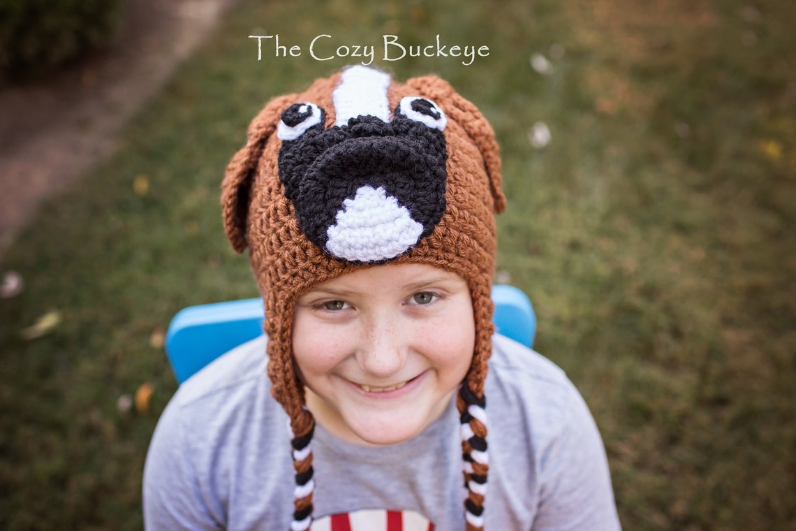 Crochet Boxer Hat Animal Hat Character Hat Halloween | Etsy