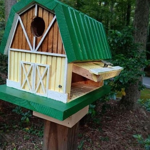 Beautiful Quaint Painted Birdhouse Barn - Etsy