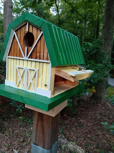 Beautiful Quaint Painted Birdhouse Barn - Etsy