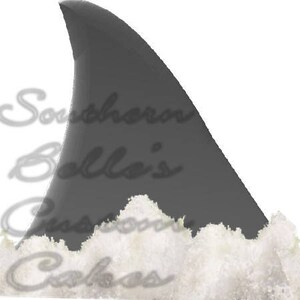 Printable Shark Fin Cupcake Toppers-print124jpw-printable Beach Party ...