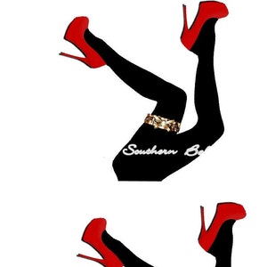 Printable Burlesque Legs Cupcake Topper-print109jpw-personalized ...