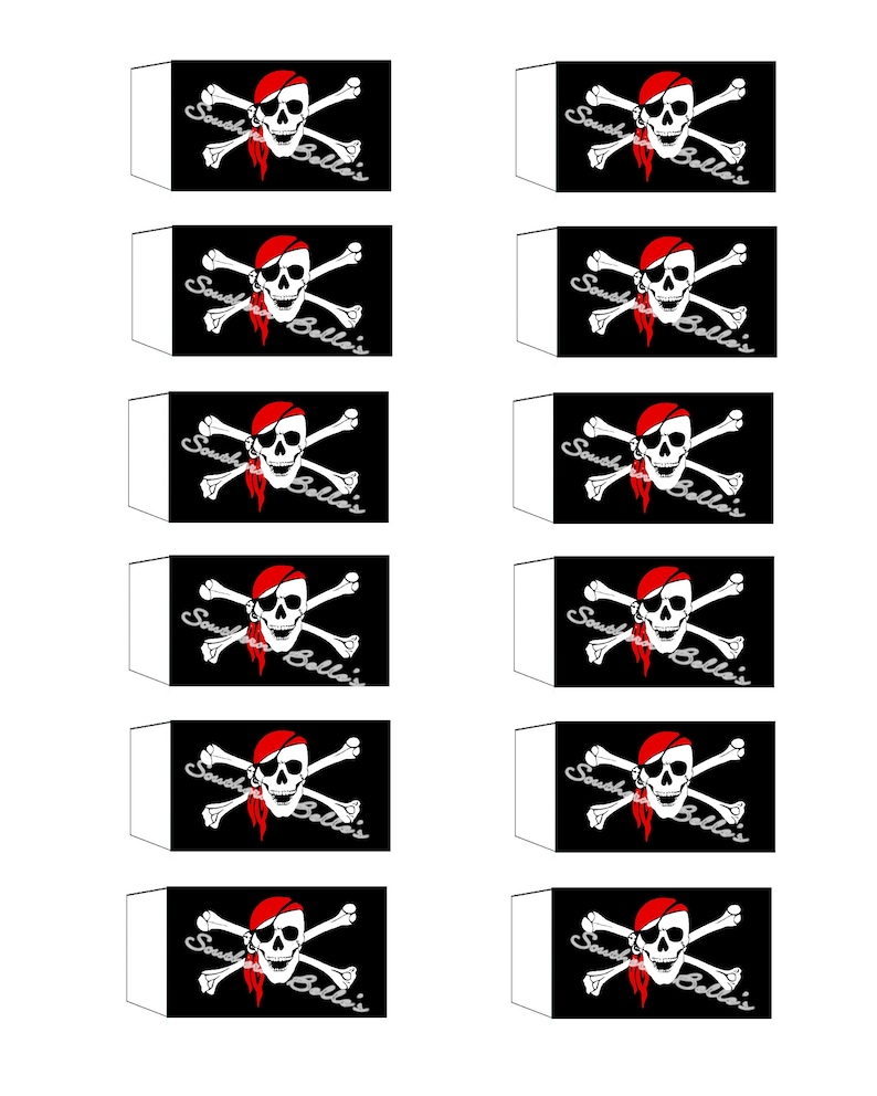 Digital Download Pirate Flag Cupcake Topper-printable Pirate | Etsy