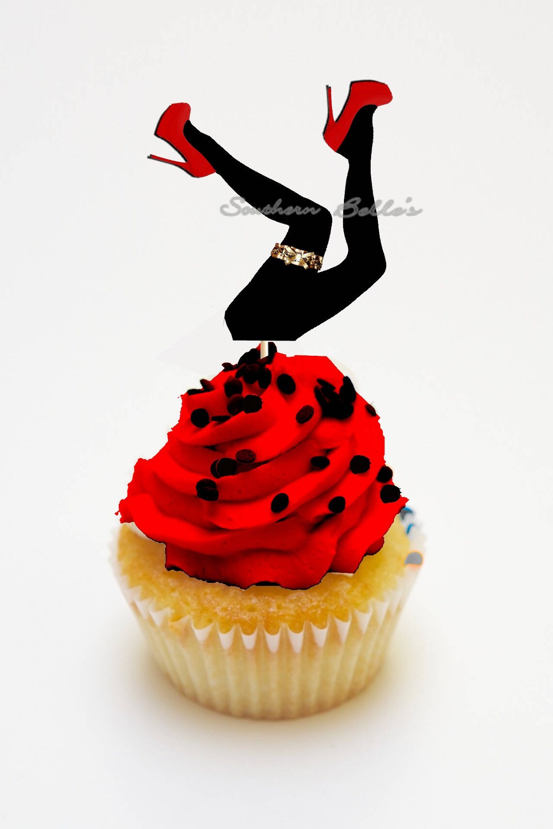 Printable Burlesque Legs Cupcake Topper-print109jpw-personalized ...