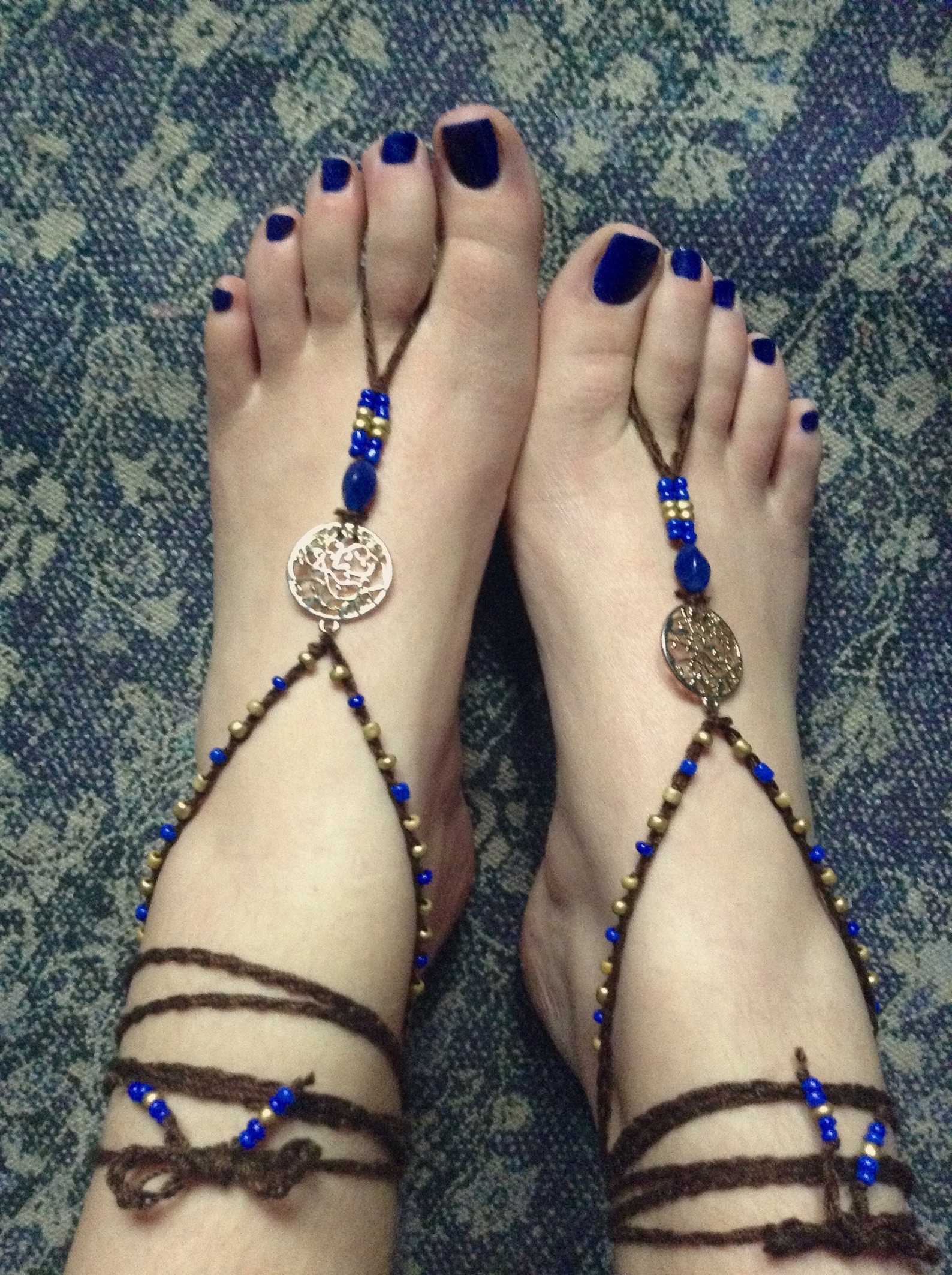 Elizabeth Barefoot Sandals Beach Wedding Soleless Sandals - Etsy