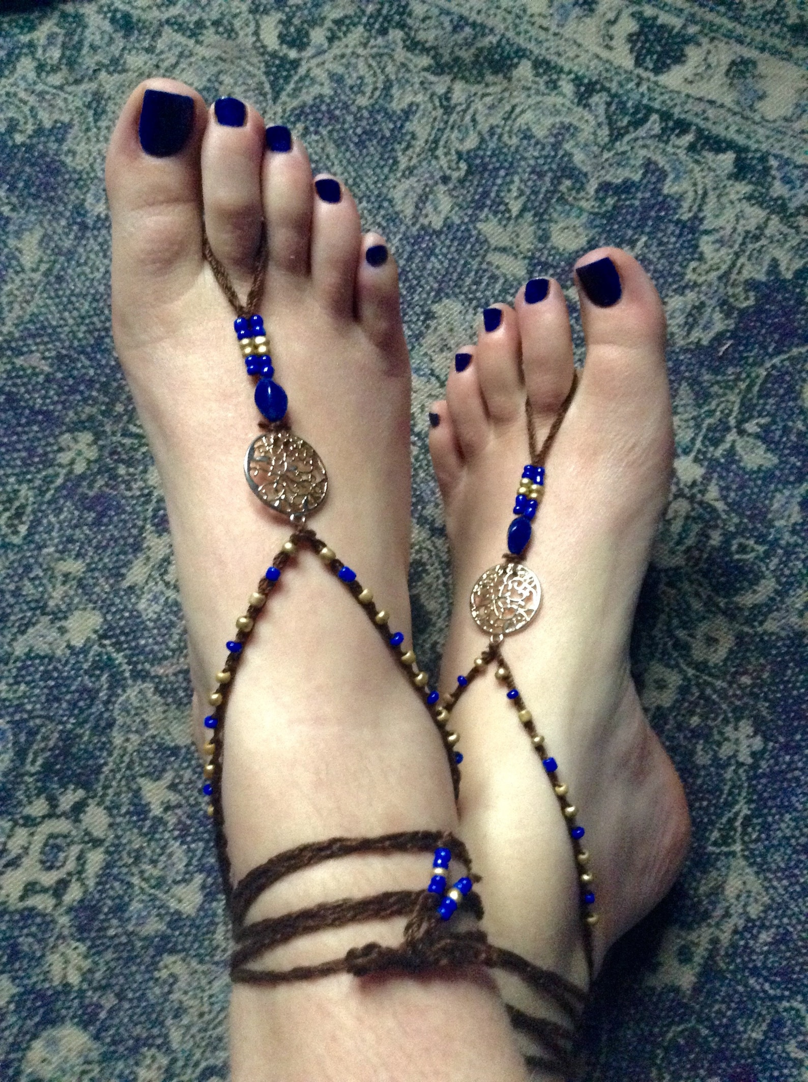 Elizabeth Barefoot Sandals Beach Wedding Soleless Sandals - Etsy