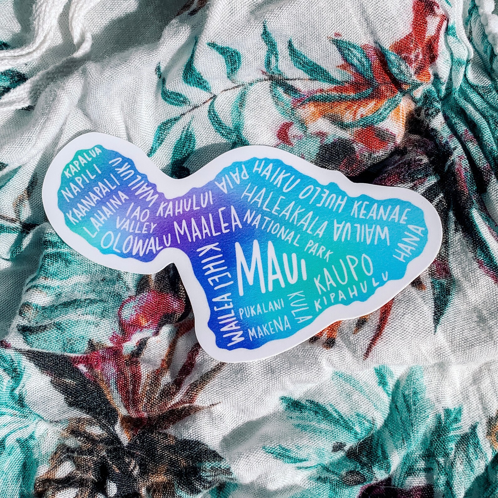 Maui Hawaii 4 Vinyl Sticker Cities of the Island | Etsy