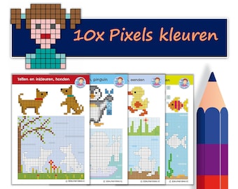 Super Mario Bros Coloring Pages Color by Number Pixel Art for Kids ...