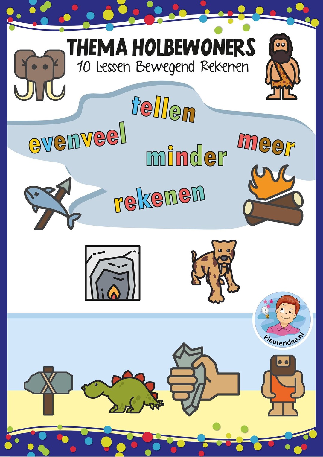 Counting Package Cavemen, 10 Lessons Moving Learning to Count - Etsy