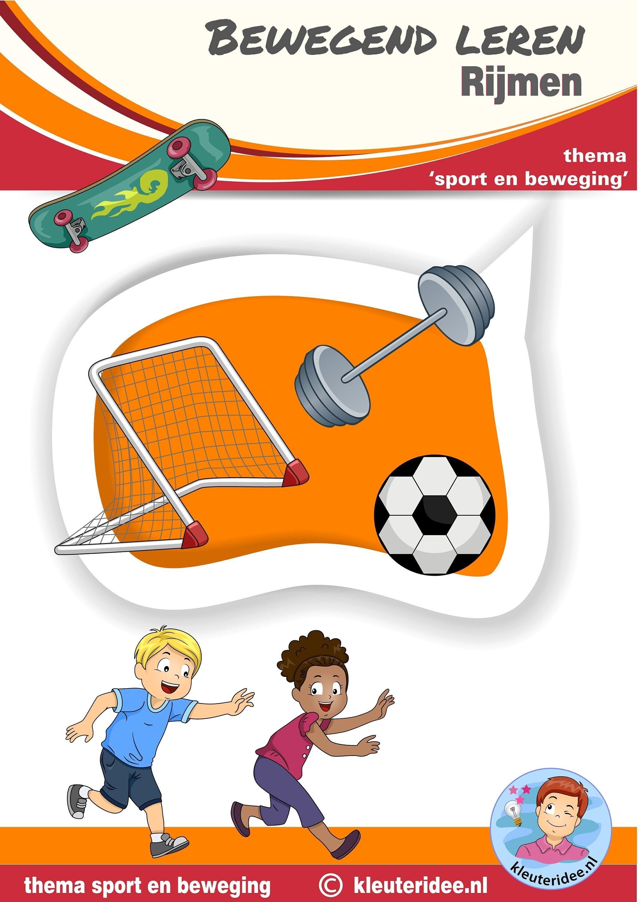 Rijmrun 'sport en beweging', bewegend leren, rijmen - Etsy Nederland