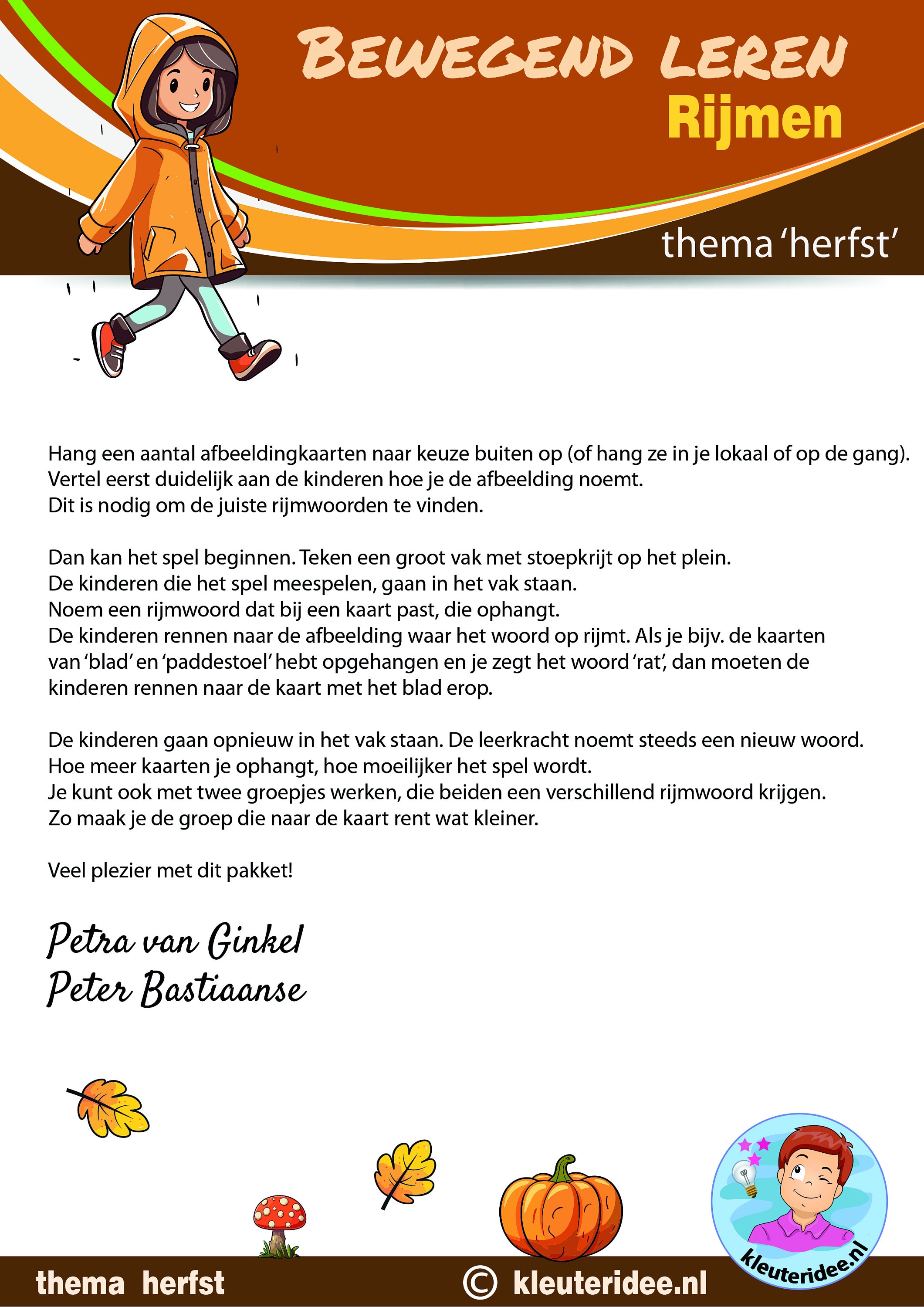 Rijmrun 'herfst', bewegend leren, rijmen - Etsy Nederland