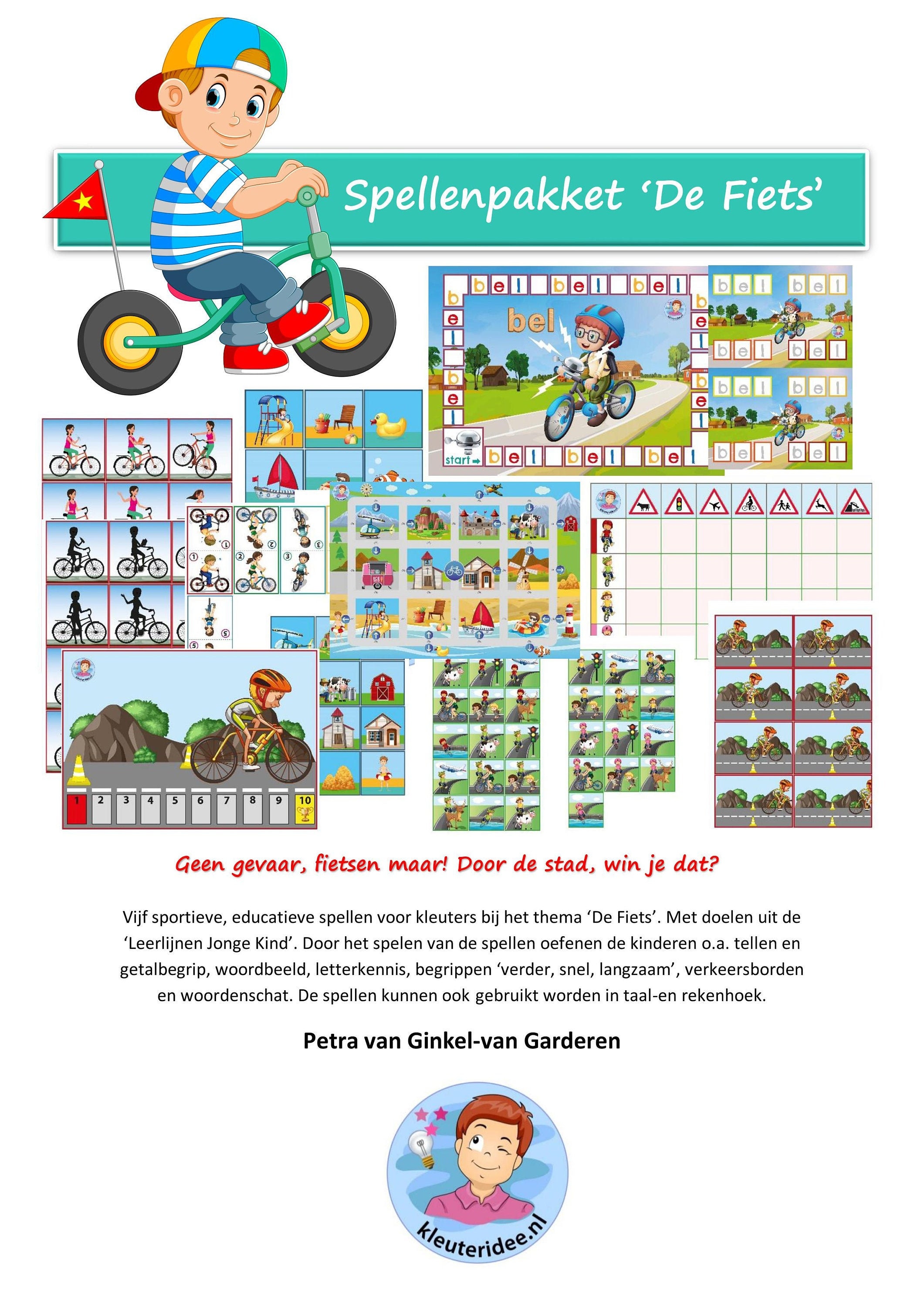 Spellenpakket thema 'De Fiets' - Etsy Nederland