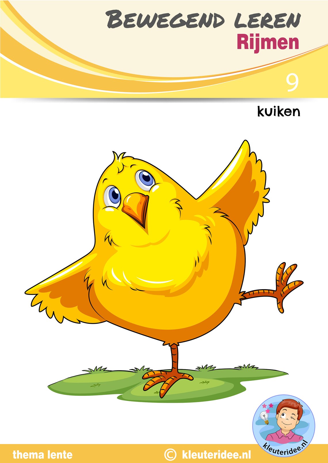 Rijmrun 'lente', bewegend leren, rijmen - Etsy Nederland