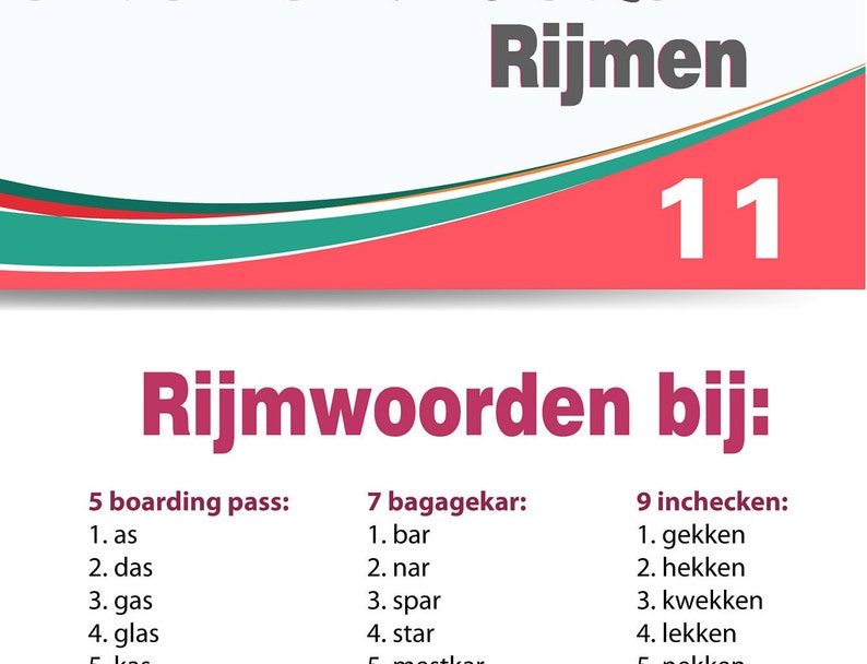 Rijmrun 'vliegveld', bewegend leren, rijmen - Etsy Nederland