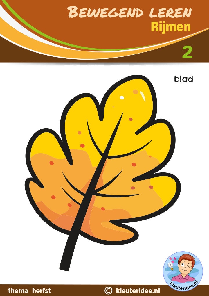 Rijmrun 'herfst', bewegend leren, rijmen - Etsy Nederland