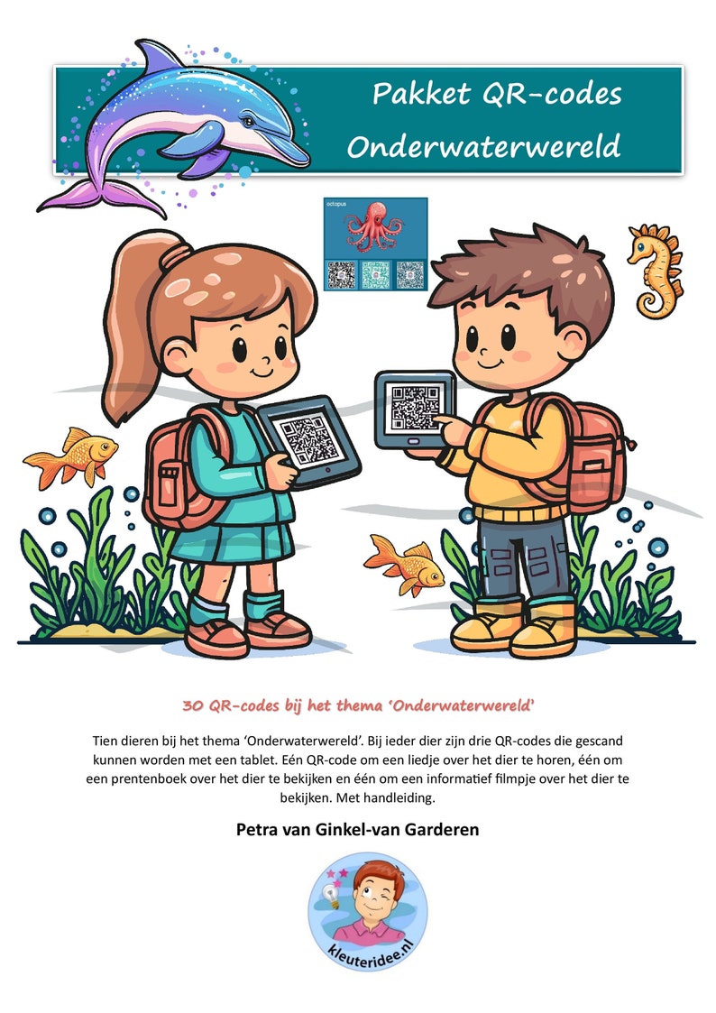 30 QR Codes With Animals in the 'underwater World' Theme - Etsy