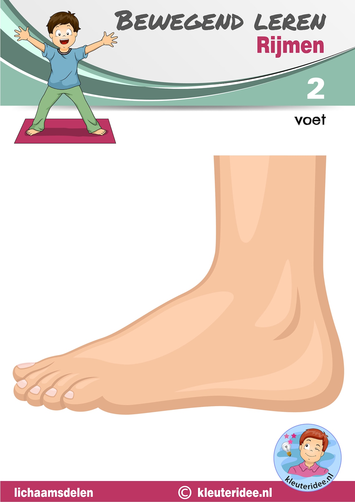 Rijmrun 'mijn lichaam', bewegend leren, rijmen - Etsy Nederland