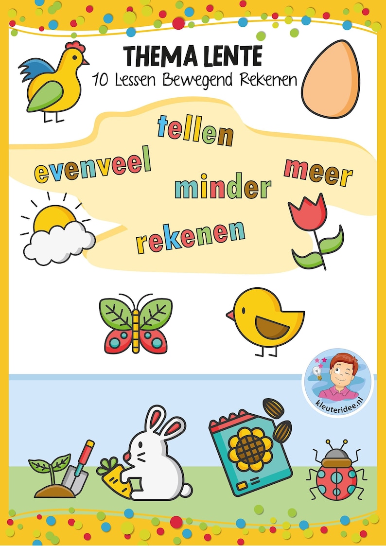 Telpakket lente, 10 lessen bewegend leren rekenen - Etsy Nederland