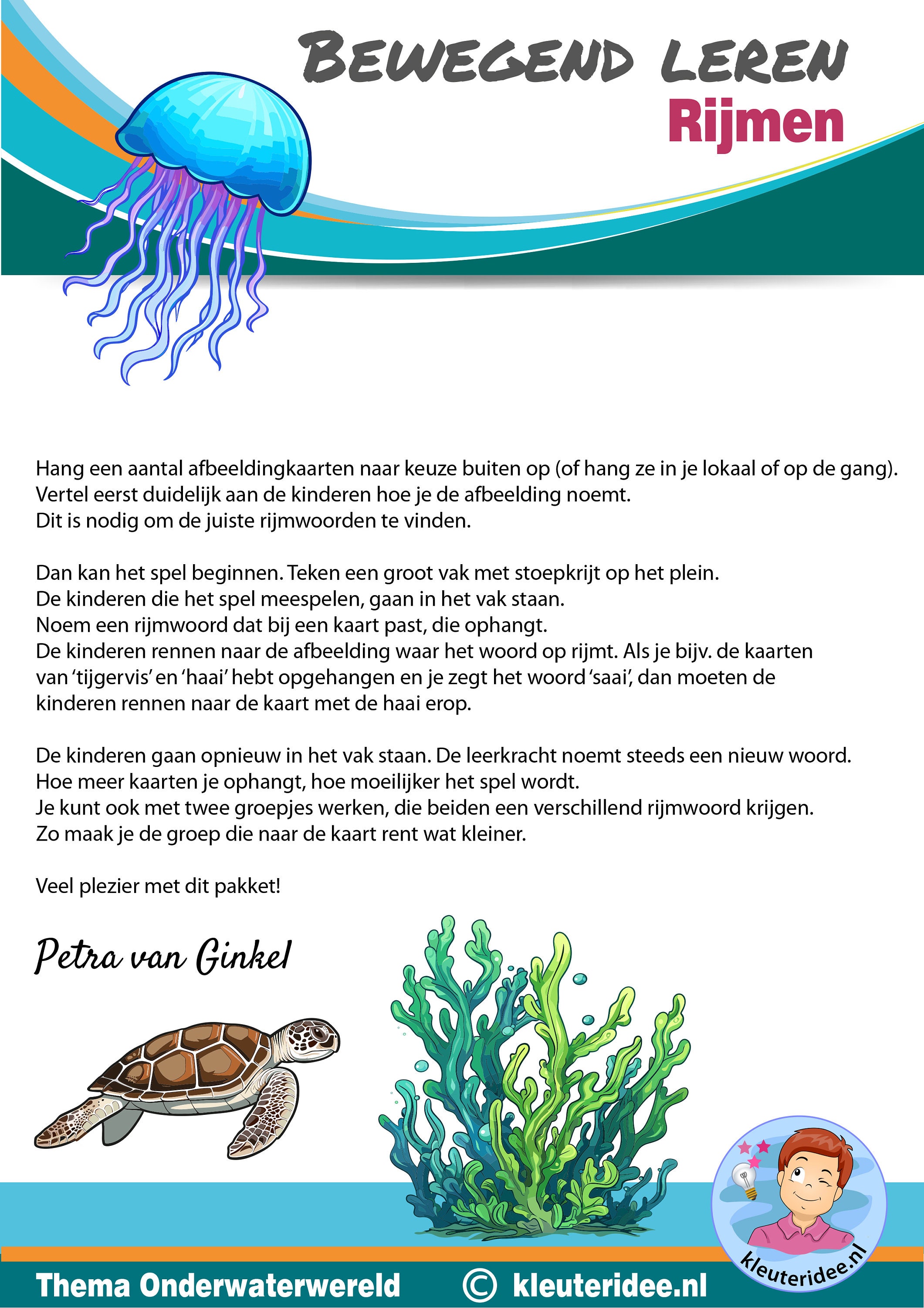 Rijmrun 'Onderwaterwereld', bewegend leren, rijmen - Etsy Nederland