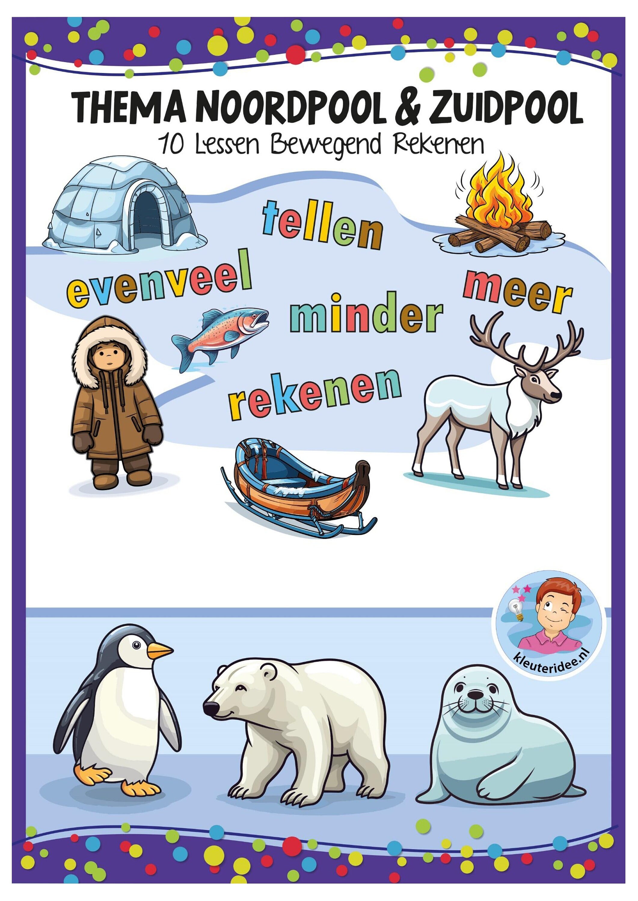 Telpakket Noordpool & Zuidpool, 10 lessen bewegend leren rekenen - Etsy ...