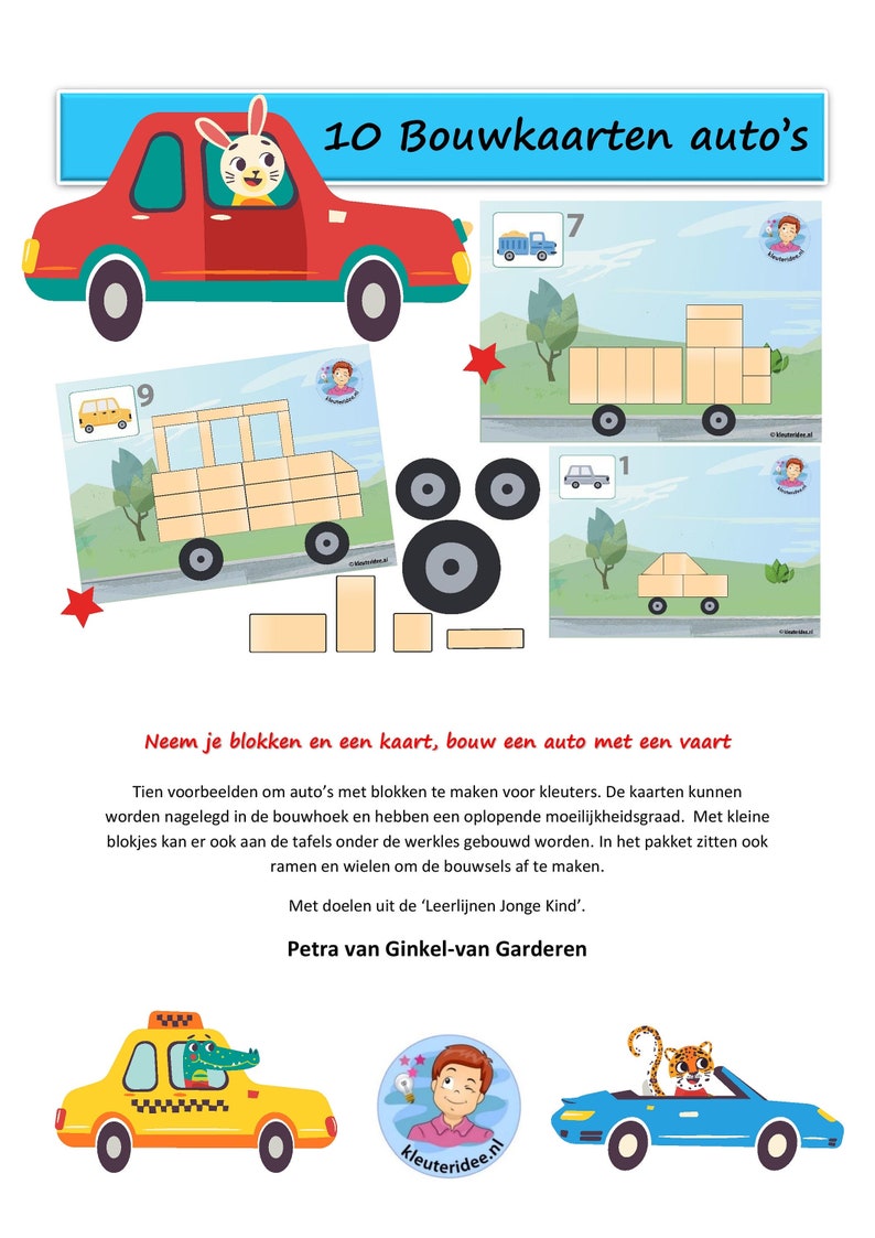 10 Building Cards With Theme 'the Car' - Etsy