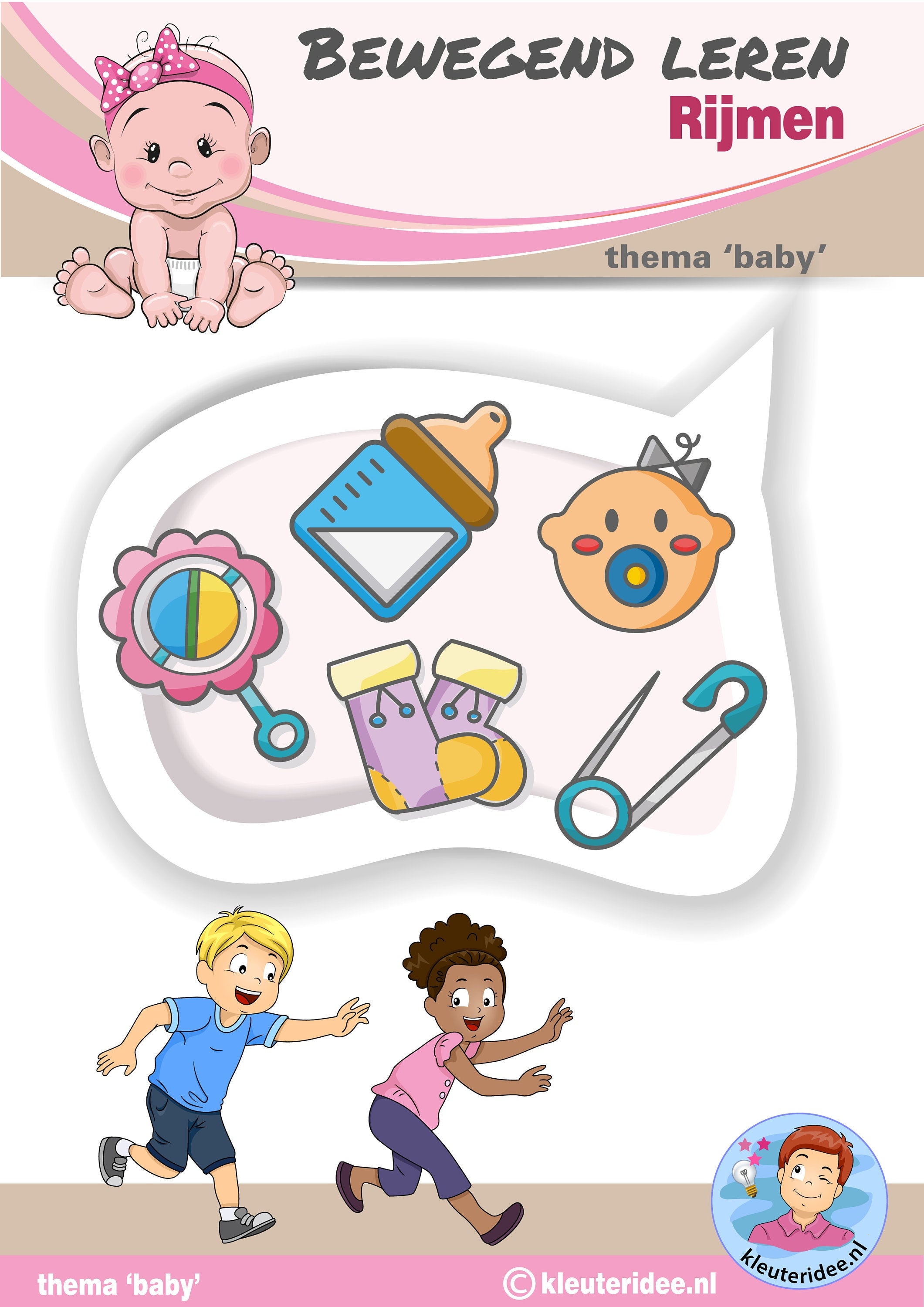 Rijmrun 'baby', bewegend leren, rijmen - Etsy Nederland